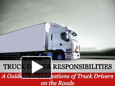 Truck Driver Responsibilities presentation | free to download