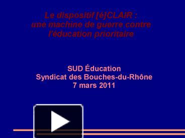 Le dispositif [ presentation | free to download