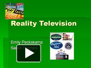 Reality Television presentation | free to download