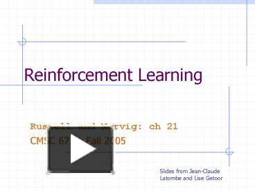 Reinforcement Learning presentation | free to download