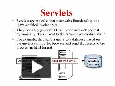 Servlets presentation | free to download