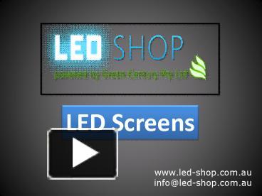 LED-Shop - LED Screens presentation | free to download