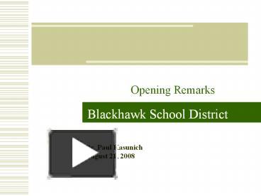 PPT – Opening Remarks PowerPoint presentation | free to view - id ...