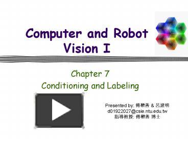 PPT – Computer and Robot Vision I PowerPoint presentation | free to ...