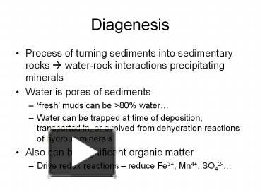 PPT – Diagenesis PowerPoint presentation | free to download - id ...