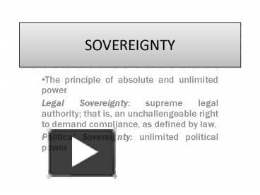 SOVEREIGNTY presentation | free to download