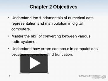 PPT – Chapter 2 Objectives PowerPoint presentation | free to view - id ...