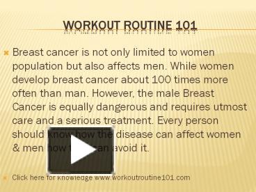 PPT – Workout routine 101 PowerPoint presentation | free to download ...