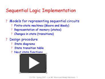 PPT – Sequential Logic Implementation PowerPoint presentation | free to ...