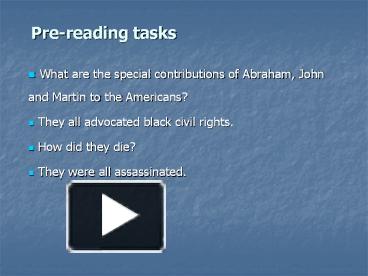 PPT – Pre-reading tasks PowerPoint presentation | free to view - id ...
