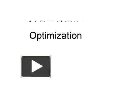 PPT – MA2213 Lecture 7 PowerPoint presentation | free to view - id ...