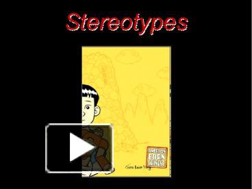 Stereotypes presentation | free to download