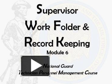 Supervisor Work Folder presentation | free to download