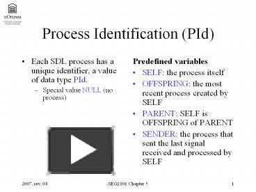 PPT – Process Identification (PId) PowerPoint presentation | free to ...