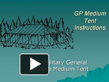 GP Medium Tent Instructions presentation | free to download