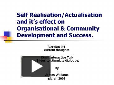 PPT – Self Realisation/Actualisation and it PowerPoint presentation ...
