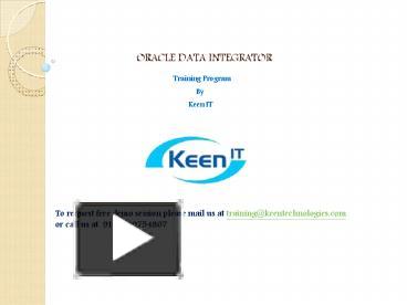 PPT – Oracle Data Interchange Online Training PowerPoint presentation ...