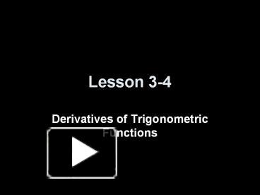 Derivatives of Trigonometric Functions presentation | free to download