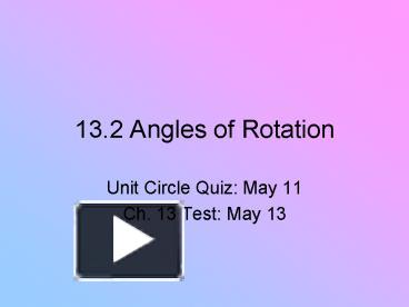 13.2 Angles of Rotation presentation | free to download