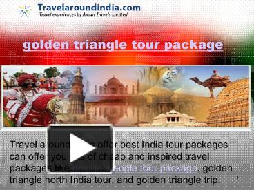PPT – golden triangle tour package PowerPoint presentation | free to ...