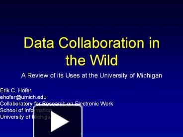 PPT – A Review of its Uses at the University of Michigan PowerPoint ...