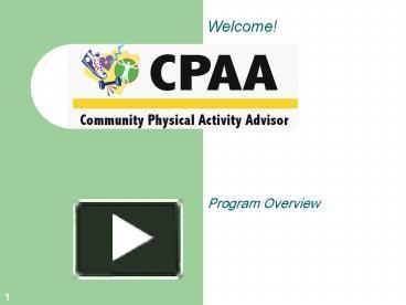 Program Overview presentation | free to view