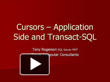 PPT – Cursors PowerPoint presentation | free to view - id: 5cb7a-ZDc1Z