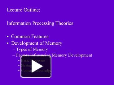 PPT – Lecture Outline: PowerPoint presentation | free to download - id ...