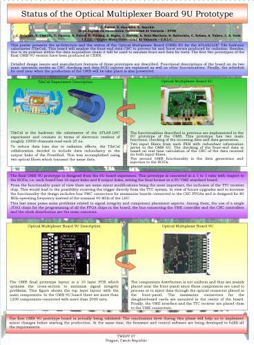 PPT – Status of the Optical Multiplexer Board 9U Prototype PowerPoint ...