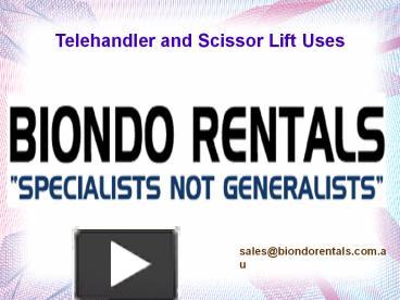 Telehandler and Scissor Lift Uses presentation | free to download