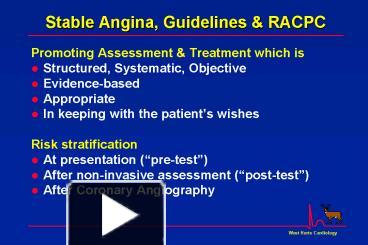 Stable Angina, Guidelines presentation | free to view