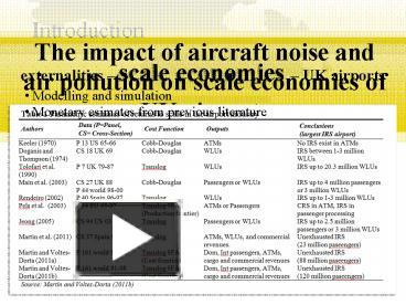 PPT – The impact of aircraft noise and air pollution on scale economies ...