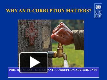 WHY ANTI-CORRUPTION MATTERS? presentation | free to download