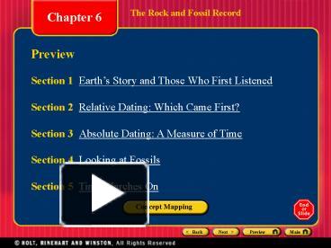 The Rock and Fossil Record presentation | free to view