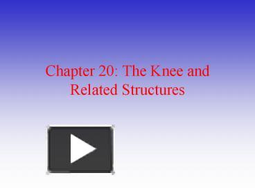 PPT – Chapter 20: The Knee and Related Structures PowerPoint ...