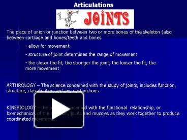 PPT – Articulations PowerPoint presentation | free to download - id ...