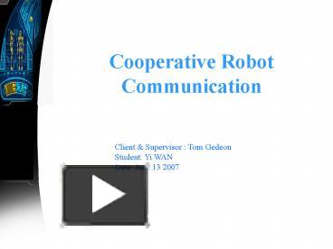 Cooperative Robot Communication presentation | free to view
