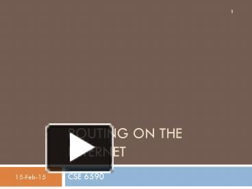 PPT – Routing on the internet PowerPoint presentation | free to ...
