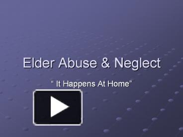 Elder Abuse presentation | free to download