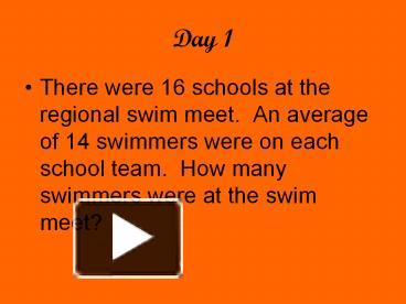 PPT – Day 1 PowerPoint presentation | free to view - id: 5dcf80-MDJhM