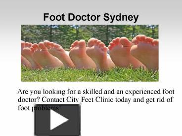 Podiatrists presentation | free to download
