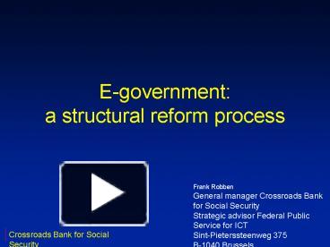 PPT – E-government: a structural reform process PowerPoint presentation ...
