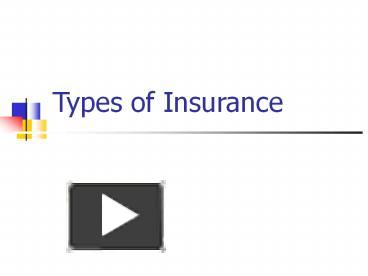 Types of Insurance presentation | free to download