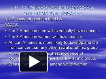PPT – CH' 10 UNDERSTANDING CANCER PowerPoint presentation | free to ...