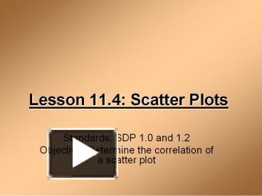 Lesson 11.4: Scatter Plots presentation | free to download