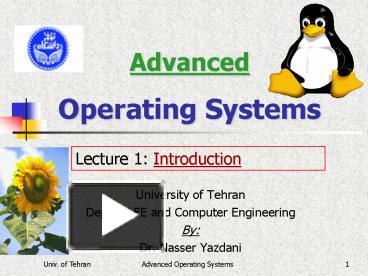 Advanced Operating Systems presentation | free to view