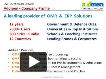 OMR reader software -Step by Step Process presentation | free to download
