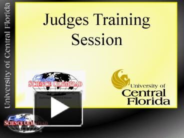 PPT – Judges Training Session PowerPoint presentation | free to view ...