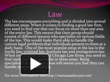 PPT – Law PowerPoint presentation | free to download - id: 5e7032-ZmY5O