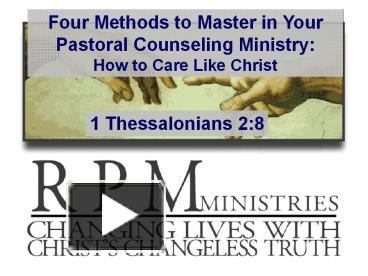 Four Methods to Master in Your Pastoral Counseling Ministry ...